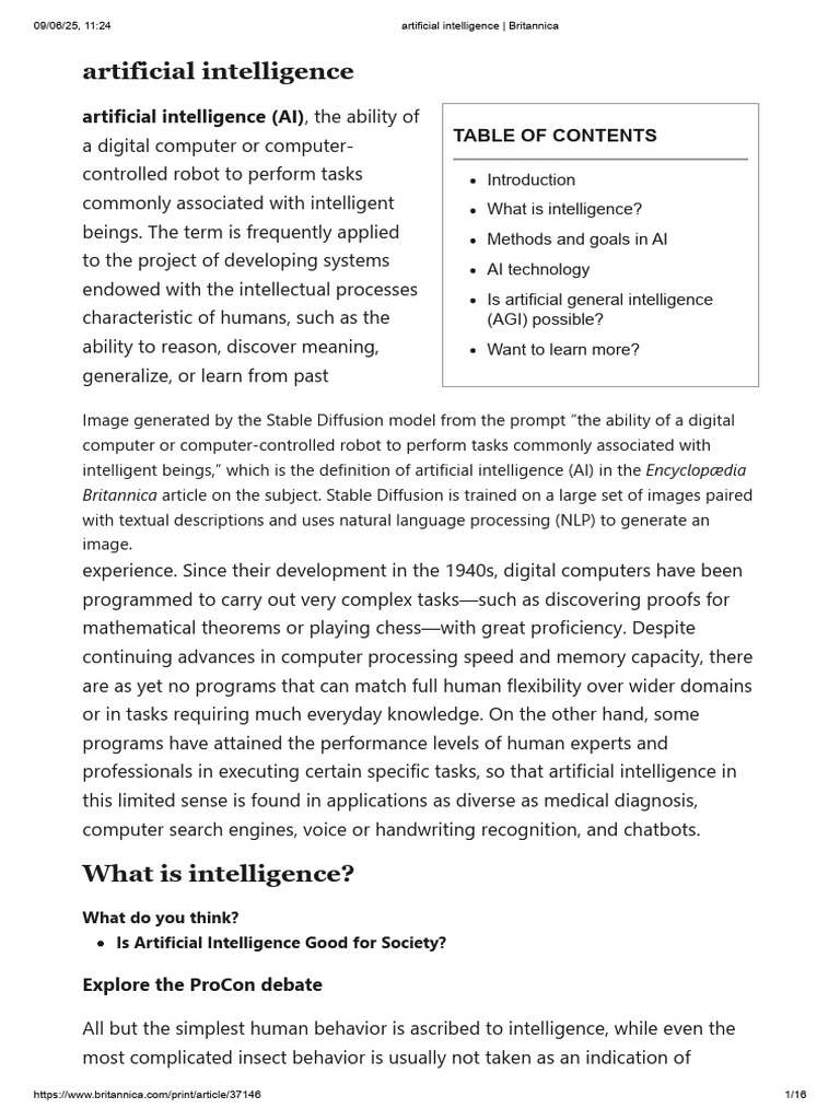 Artificial Intelligence - Britannica | PDF | Artificial Intelligence ...