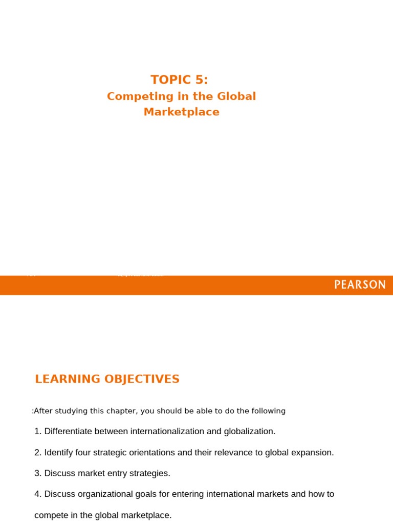 Topic 5 Competing in Global Markets | PDF | Market (Economics ...