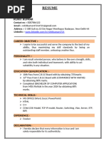 10th Pass Resume Format | PDF