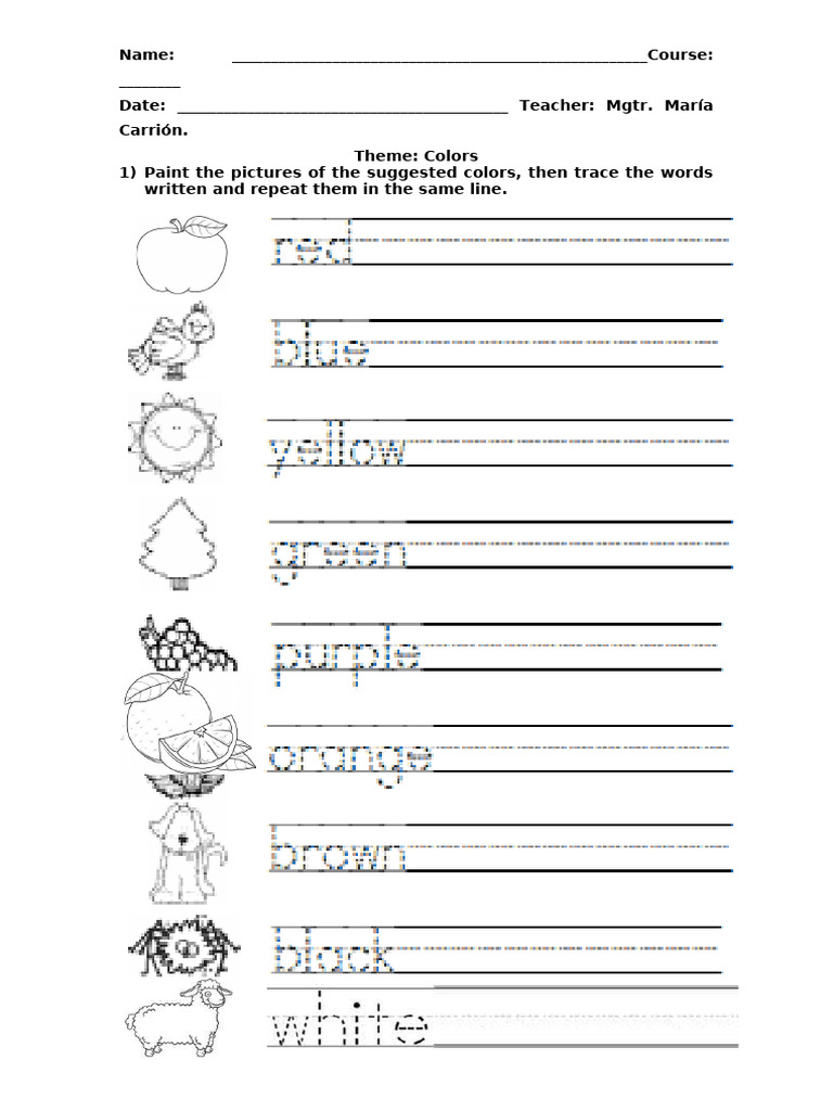 Activity About Colors | PDF