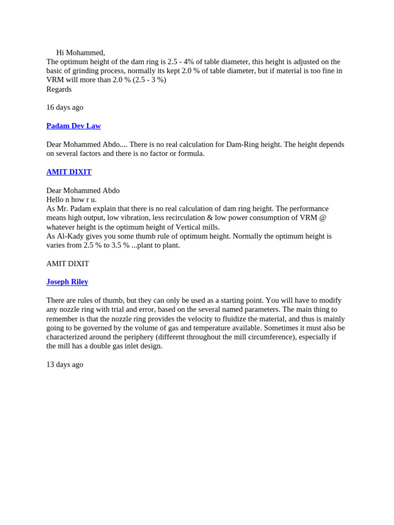 Dam Ring Height | PDF