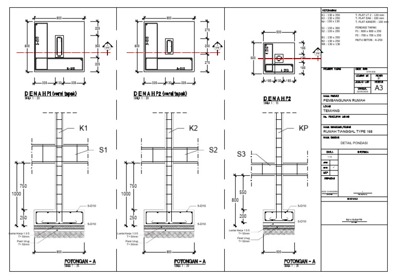 Detail Pondasi | PDF