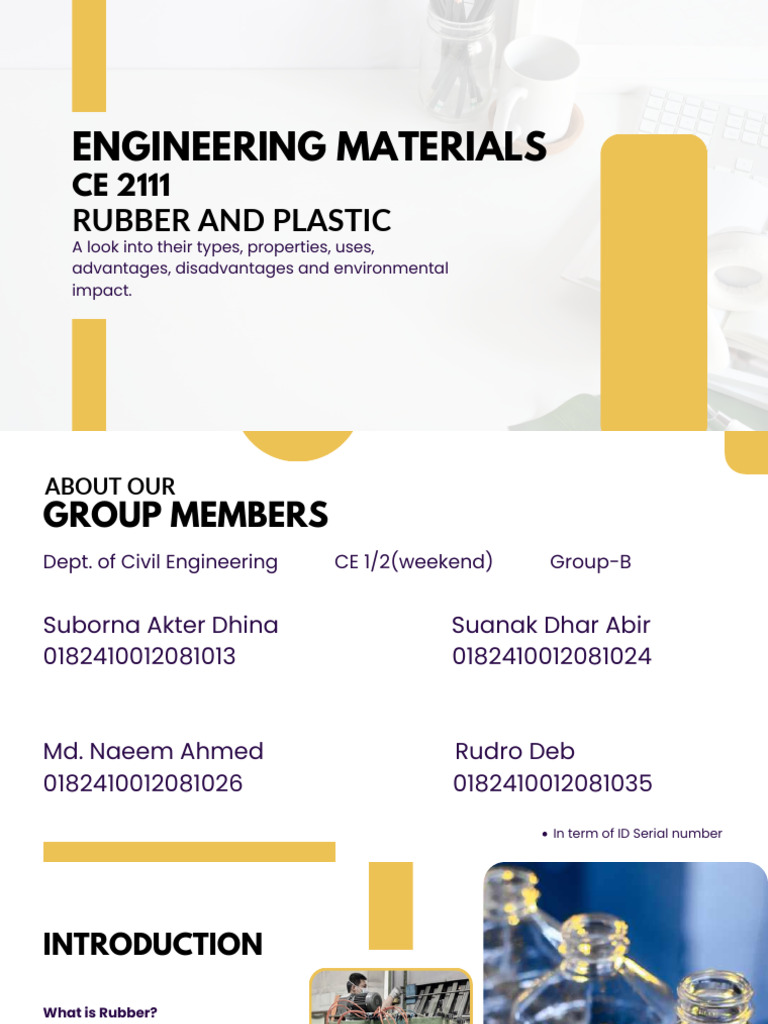 Rubber and Plastic Engineering Materials | PDF | Natural Rubber | Plastic Rubber and Plastic Engineering Materials | PDF | Natural Rubber | Plastic