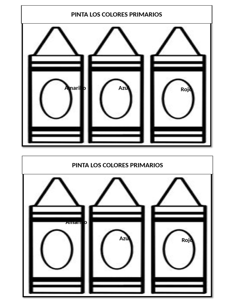 Pinta Los Colores Primarios: Amarillo Azul Rojo | PDF