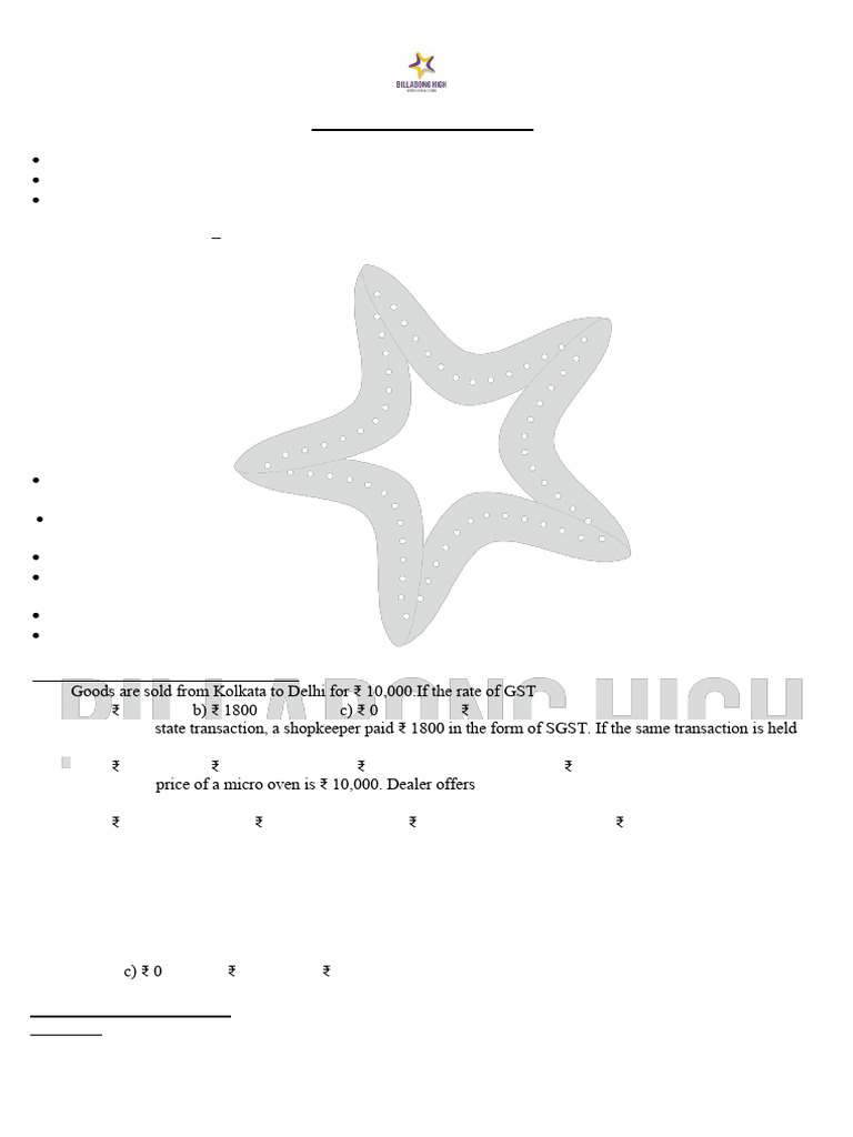 Grade 10 Erm Math GST 2024 25 | PDF | Value Added Tax | Taxes