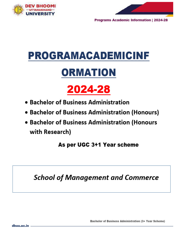 BBA Hons 24-28 | PDF | Leadership | Collaboration
