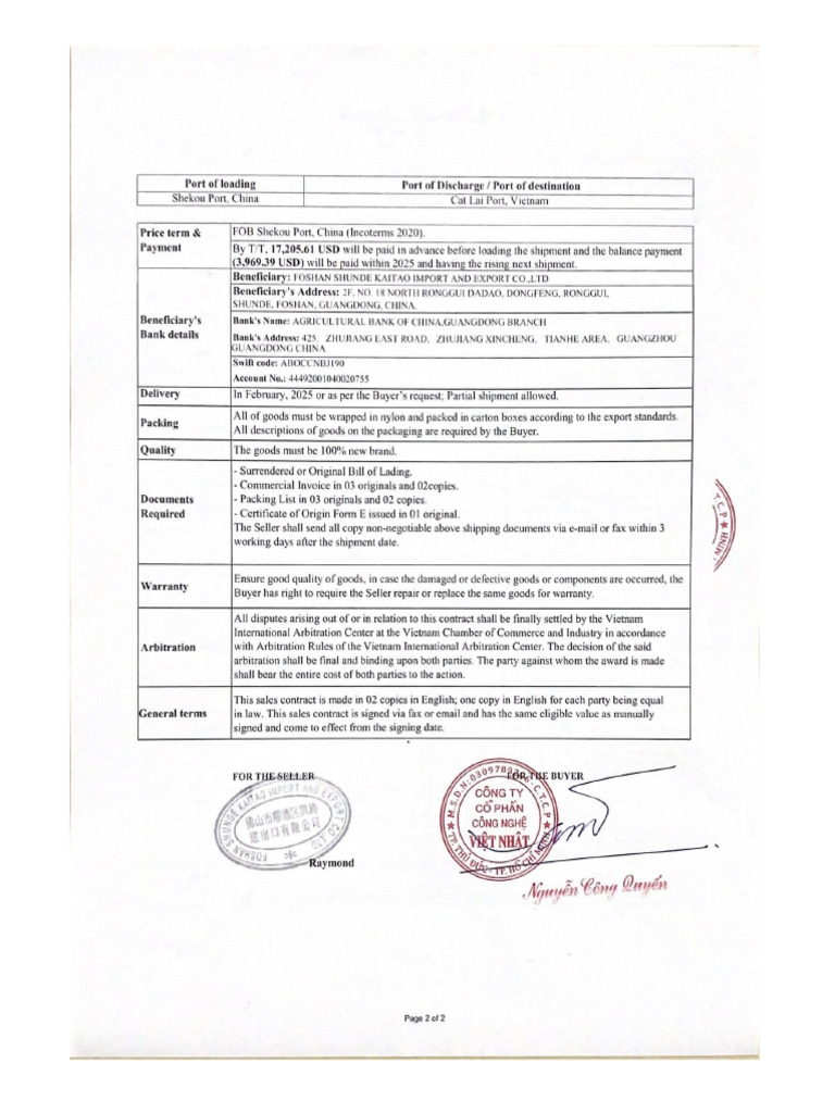 Port of Loading | PDF