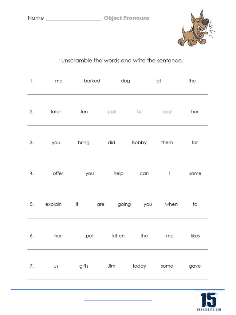 Object Pronouns: Directions | PDF
