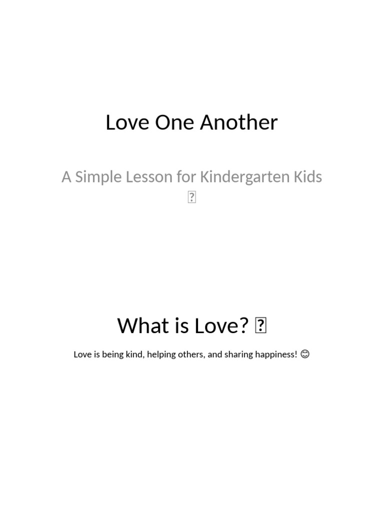 Love One Another | PDF