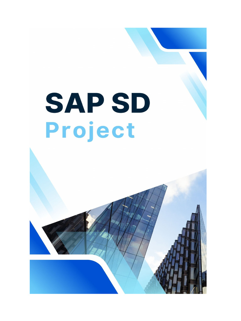 Sap SD Consultant Project | PDF | Sales | Logistics
