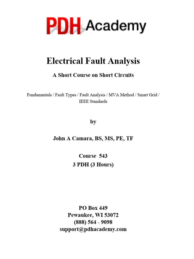 543 Electrical Fault Analysis | PDF | Electrical Impedance | Ac Power