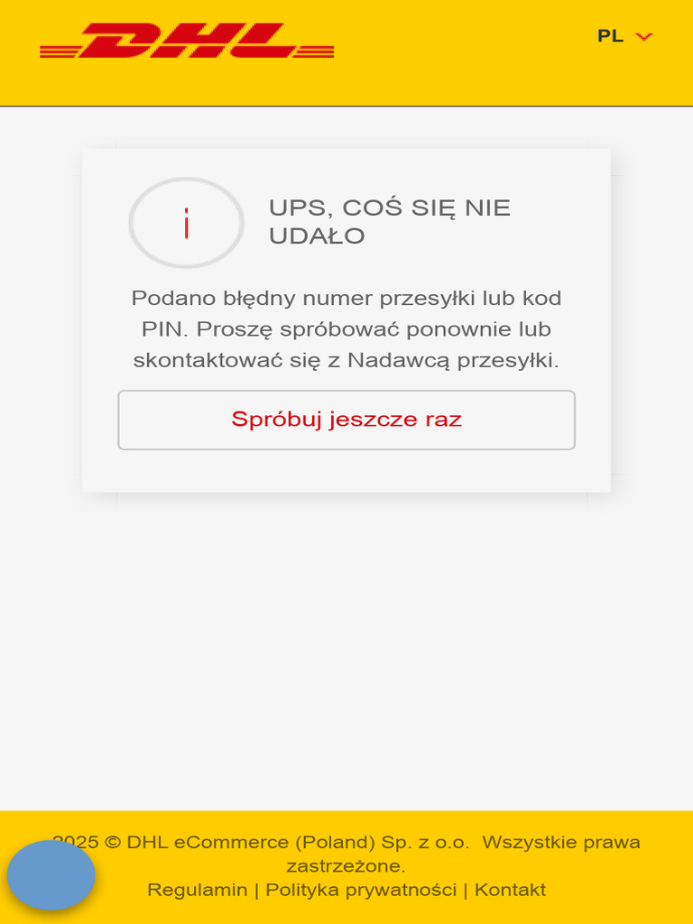 DHL Parcel - Przekieruj Paczkę | PDF