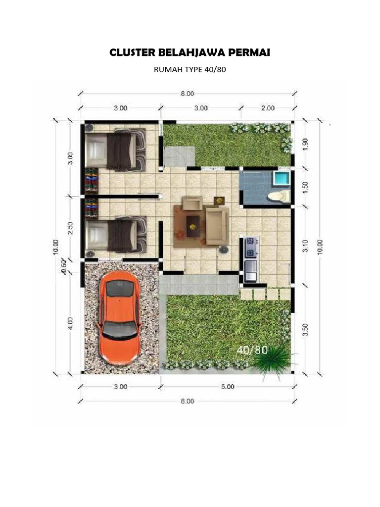 Denah Rumah Type 40 | PDF