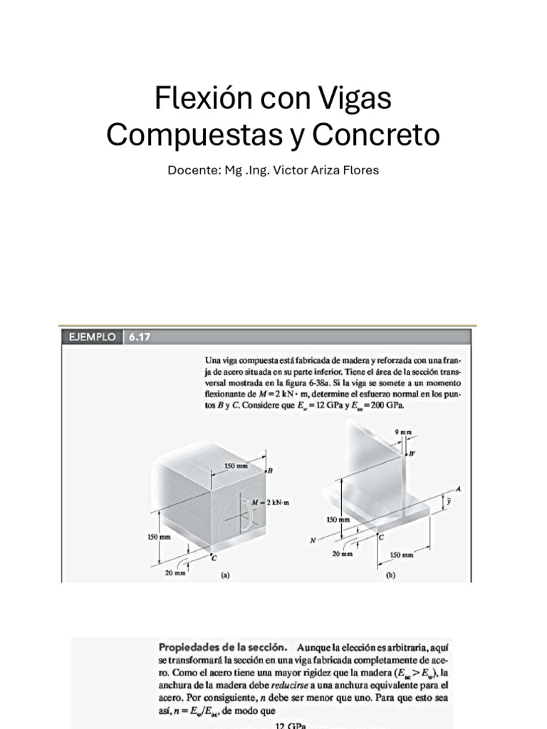 Flexión en Vigas Curvas y Cálculos | PDF
