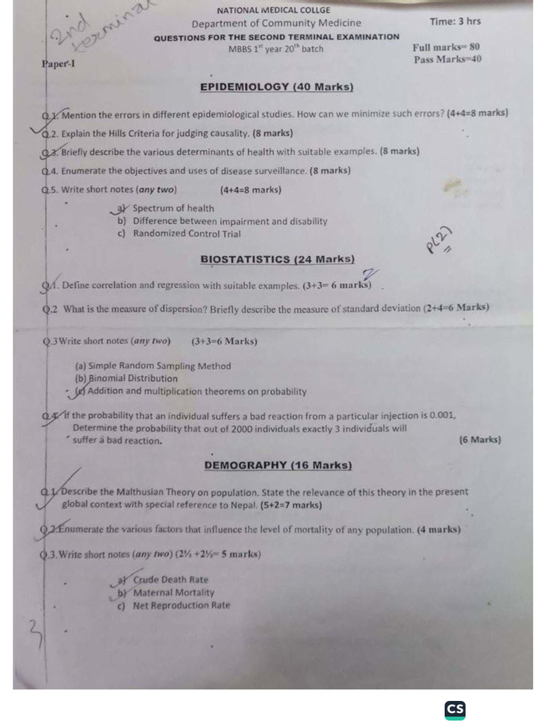 Com Med 2nd Term NMC | PDF