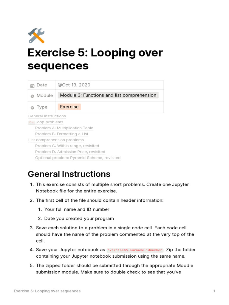 Exercise 5 Looping Over Sequences | PDF | Function (Mathematics) | Zip (File Format)