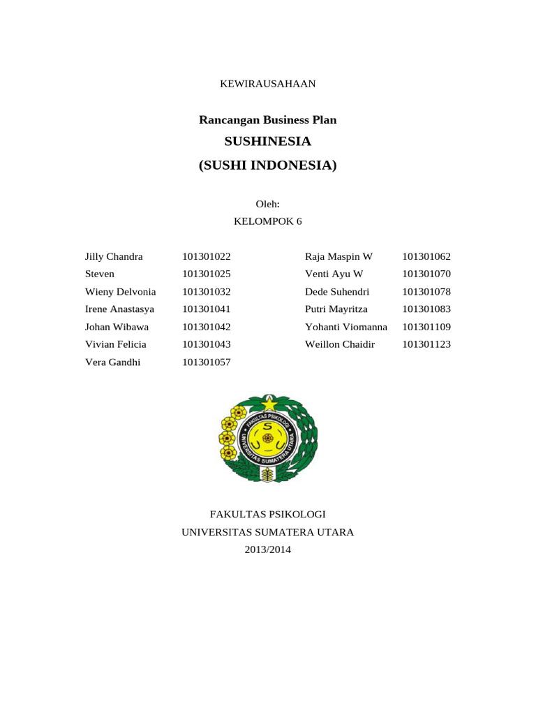 Contoh Tugas Kewirausahaan Business Plan | PDF