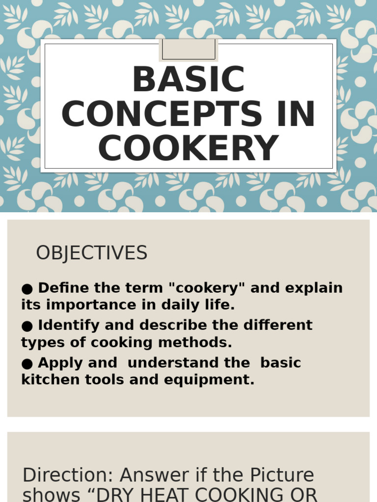 Introduction to Cookery Concepts | PDF | Cooking | Roasting