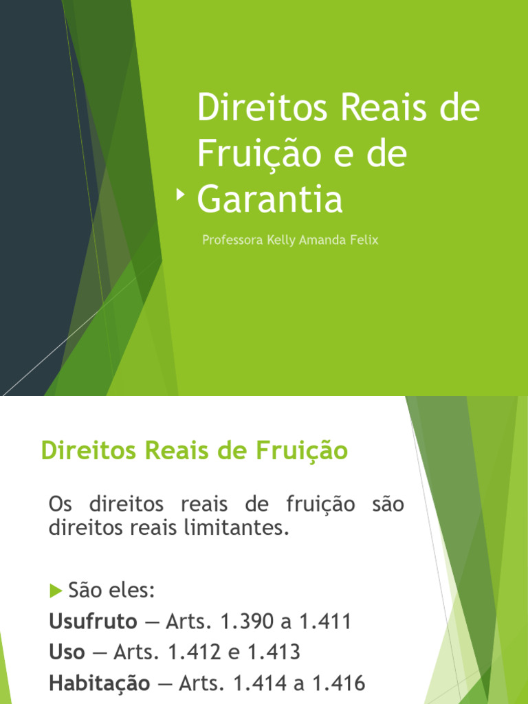 Direitos Reais de Fruição e Garantia | PDF | Adjudicação | Justiça