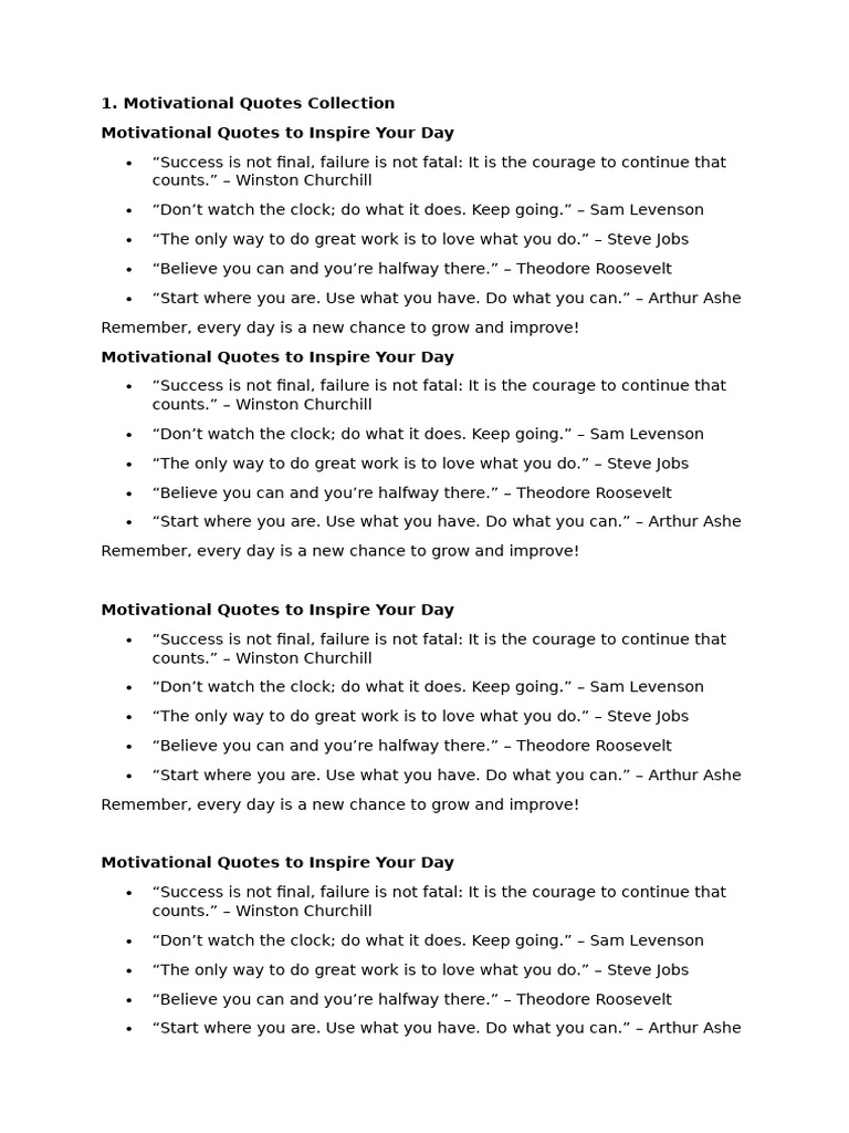 Motivational Quotes Collection | PDF