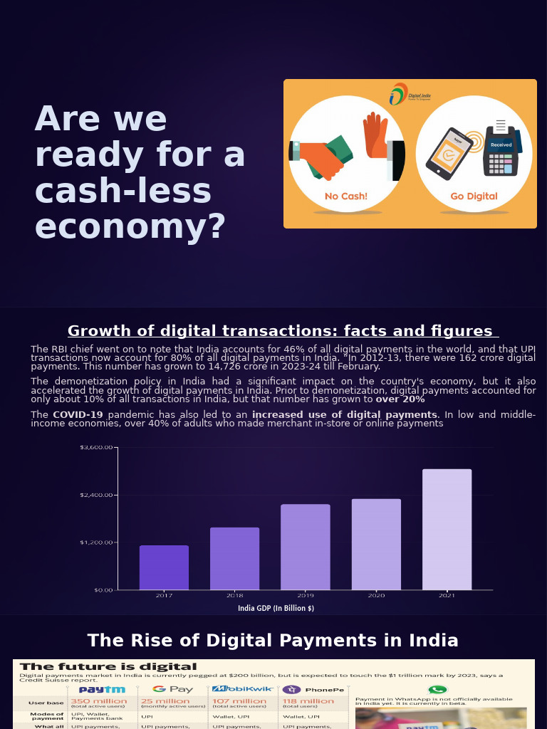 Are We Ready For A Cash Less Economy | PDF | Economies