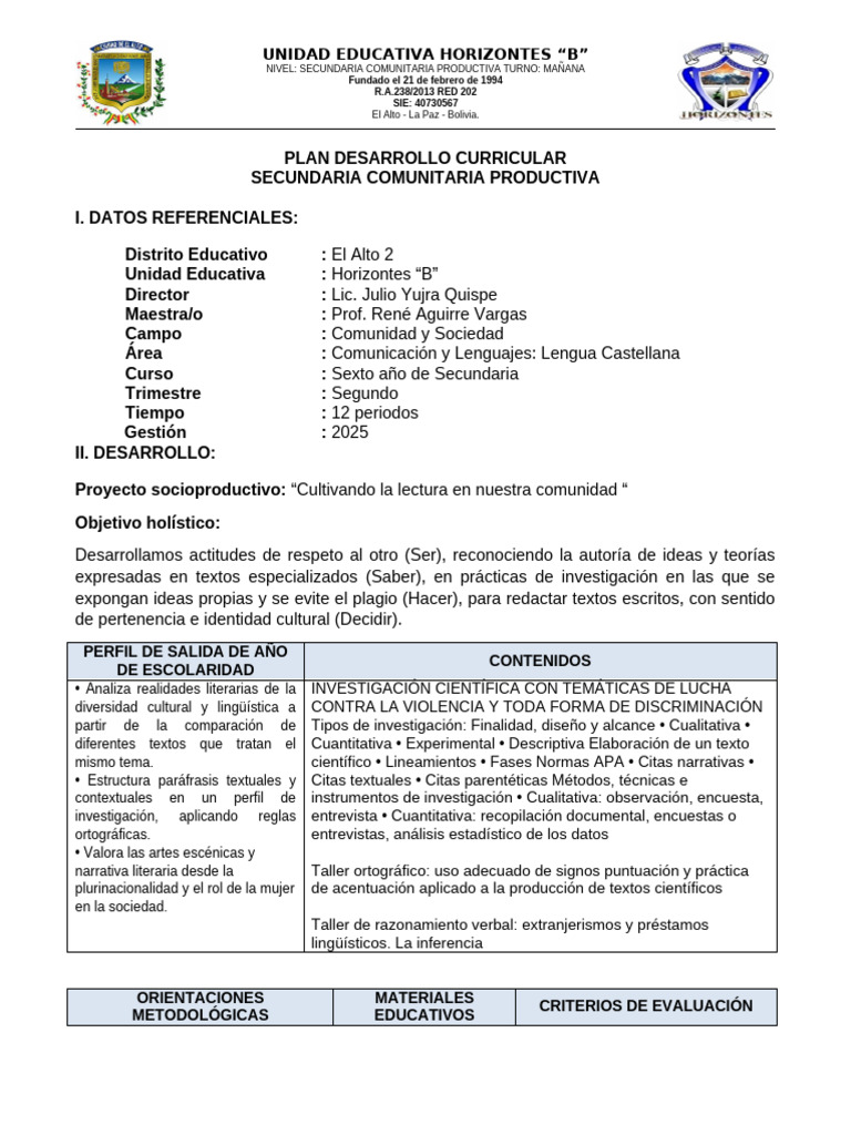6to PDC 2do. Trimestre | PDF | Investigación cuantitativa