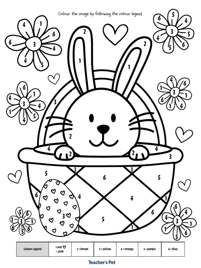 Colour The Image by Following The Colour Legend | PDF