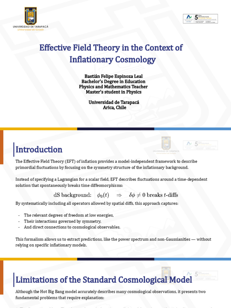 Effective Field Theory in The Context of Inflationary Cosmology | PDF ...