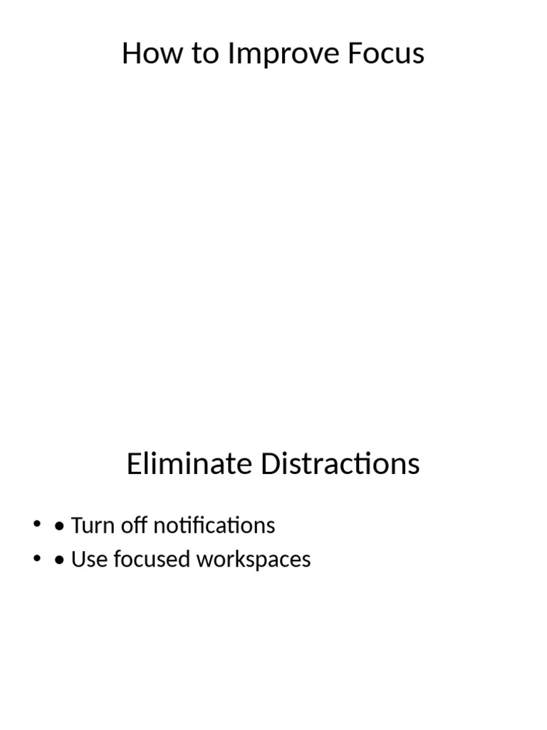 Improve Focus | PDF