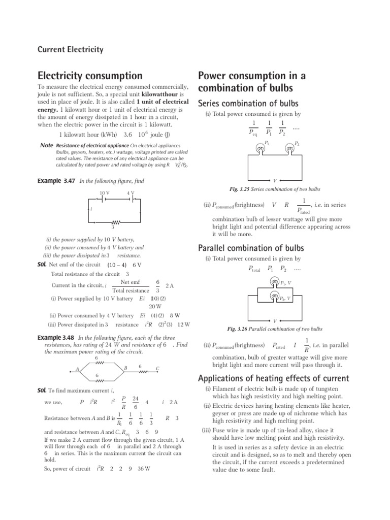 Power-Consumption in Bulbs | PDF | Series And Parallel Circuits ...