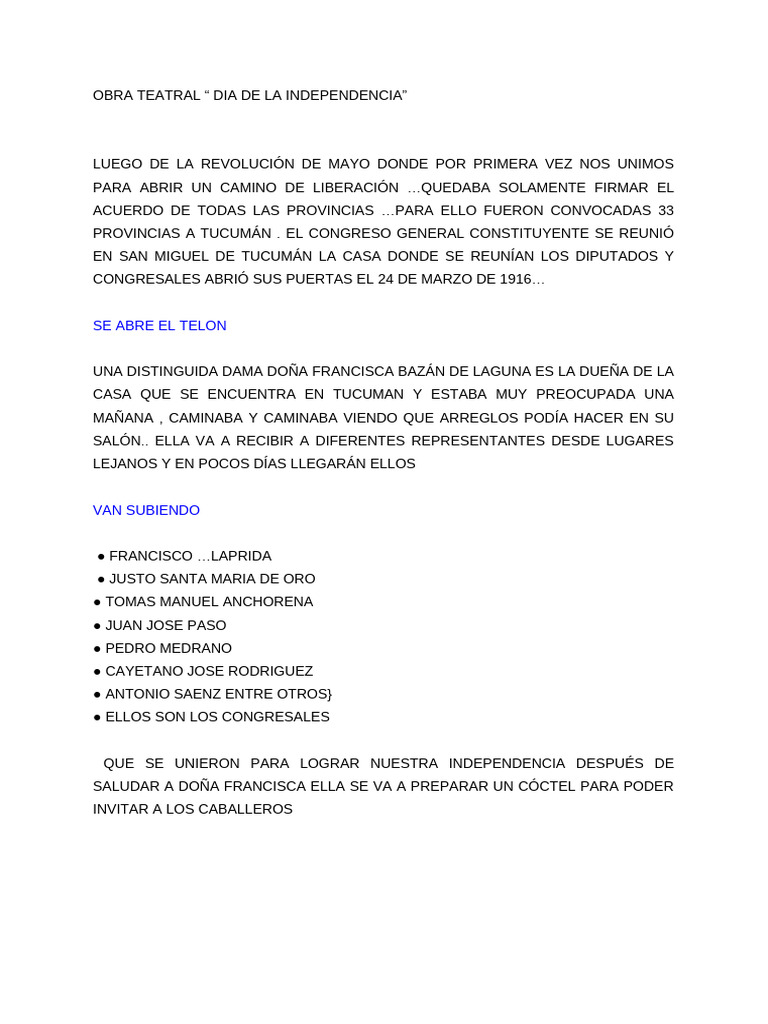 " Dia de La Independencia" | PDF