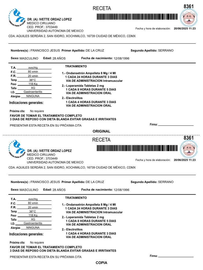 Receta Simi | PDF | Tratamientos médicos | Drogas