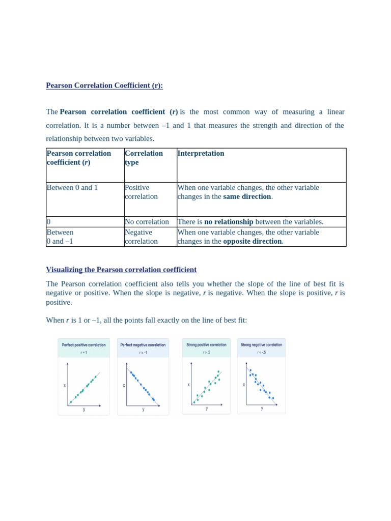 Pearson Correlation | PDF | Regression Analysis | Linear Regression