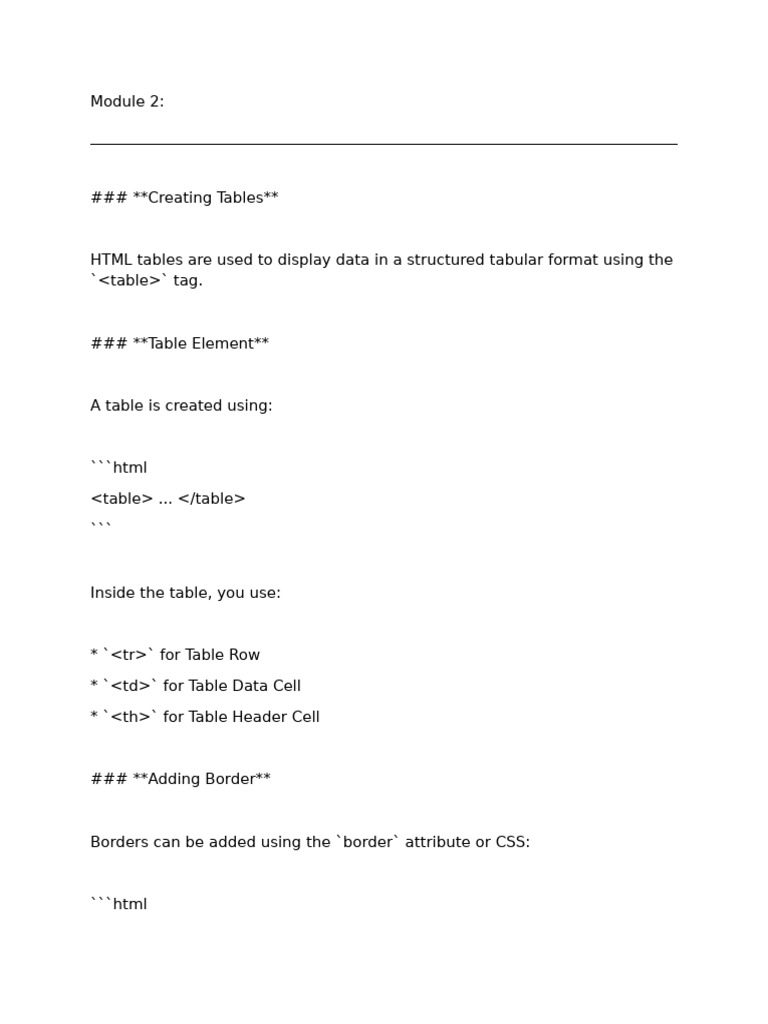 13 - 48 - 35 - 4 - 05 - 2025 - Module 2 | PDF | Html Element | Hypertext