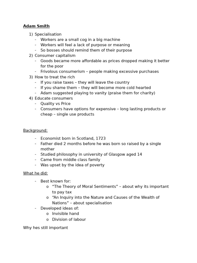 Adam Smith | PDF