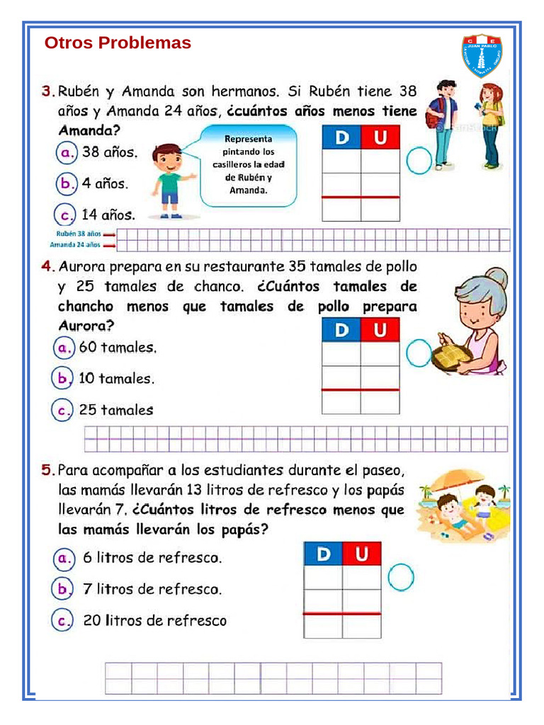 Ficha Mat. Resolvemos Problemas de Dos Pasos 2 | PDF
