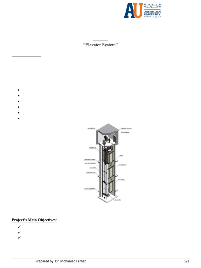 Elevator System Project Specifications | PDF