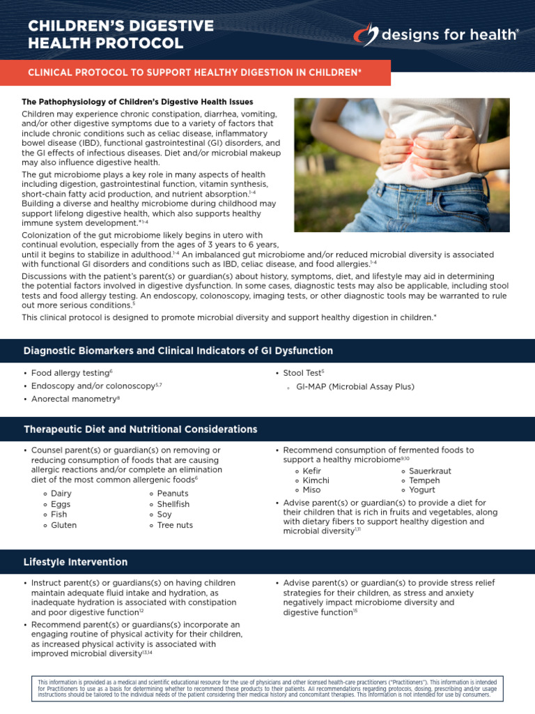 Children's Digestive Health Protocol | PDF | Gastrointestinal Tract ...