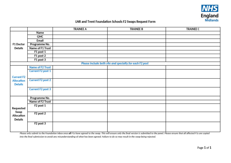 f2 Swaps Form - Updated Dec 2022 1 | PDF