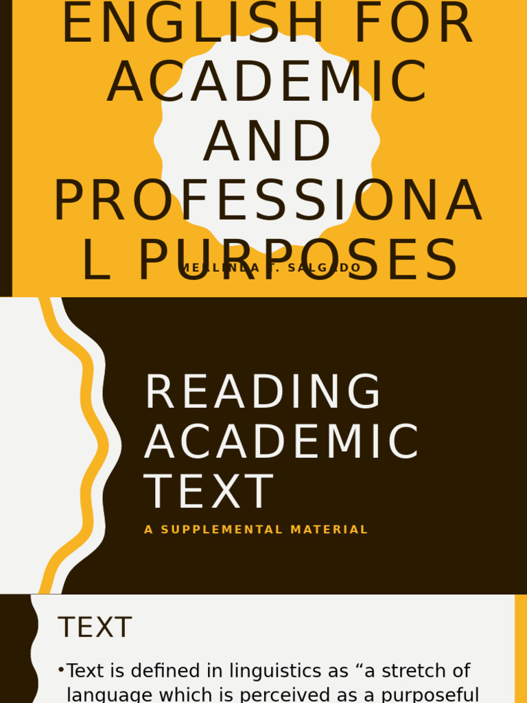 Eapp Reading Academic Text | PDF | Essays | Human Communication
