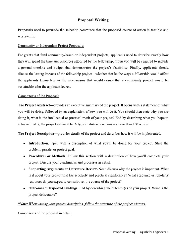 Proposal Writing | PDF