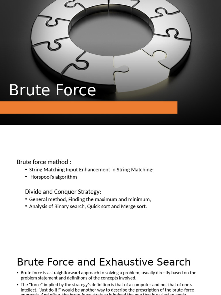 Unit 2 - Brute Force | PDF