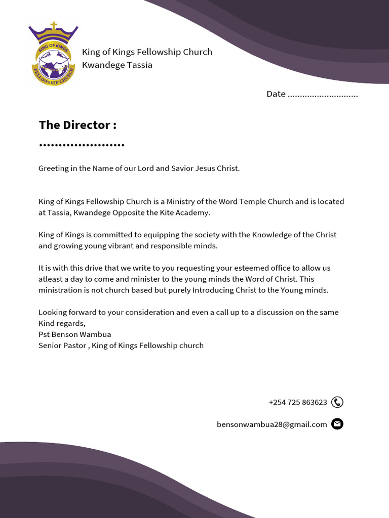 Christ Introduction Ministry Request | PDF