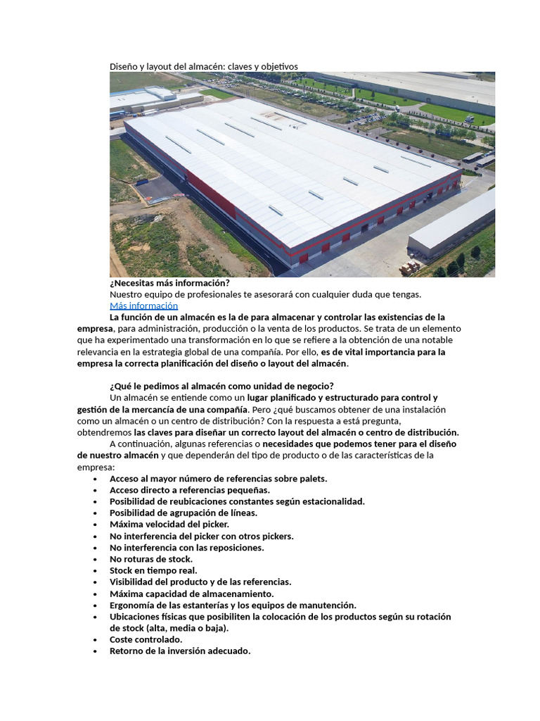 Diseño y Layout Del Almacén | PDF | Almacén | Business