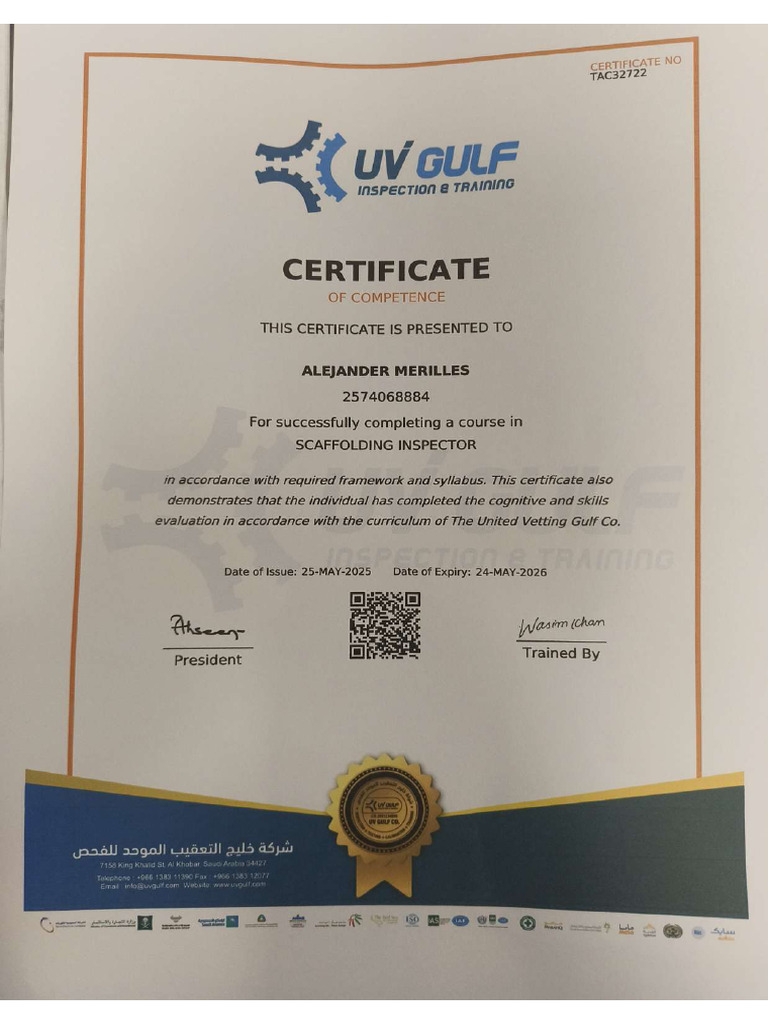 Scaffolding Inspector Training Pdf