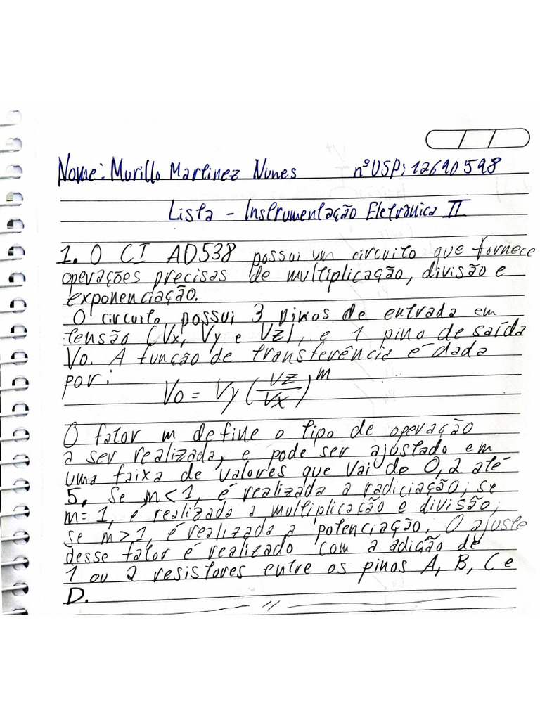 Lista Instr II | PDF