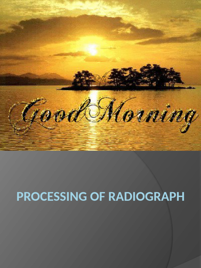 Processing of Radiograph | PDF | Chemical Substances | Chemistry