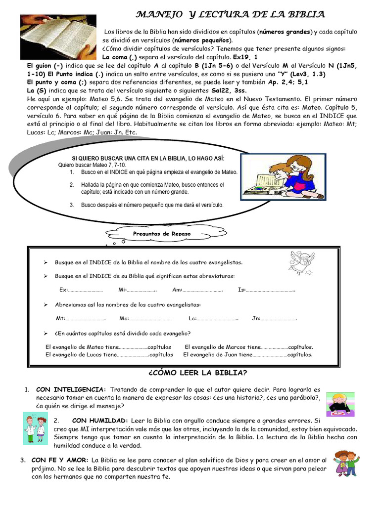 MANEJO DE LA BIBLIA. PRIMERO 2023 RC docx | PDF | Evangelios | Evangelio de Marcos