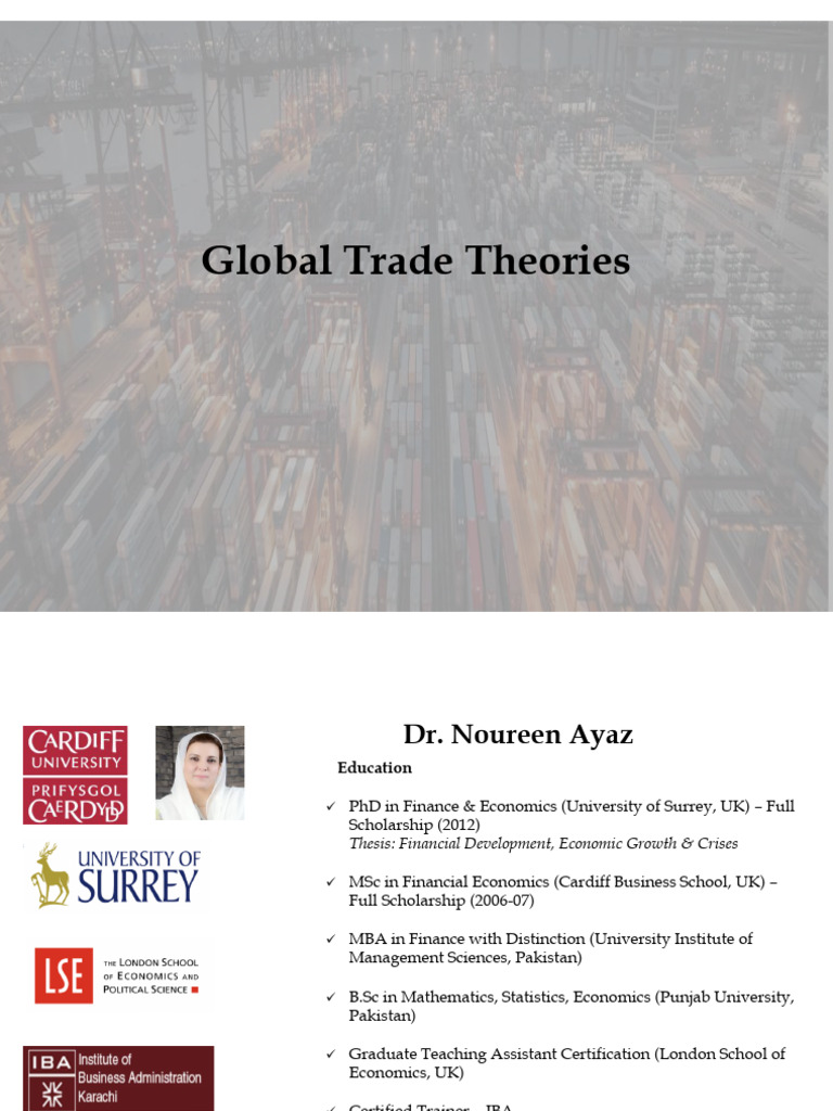 Global Trade Theories - Final | PDF | Trade | World Trade Organization