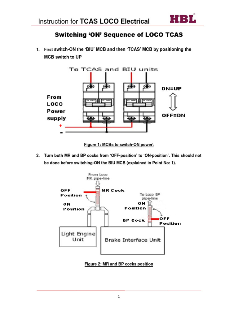 LOCO TCAS Switching Procedure - Diesel | PDF